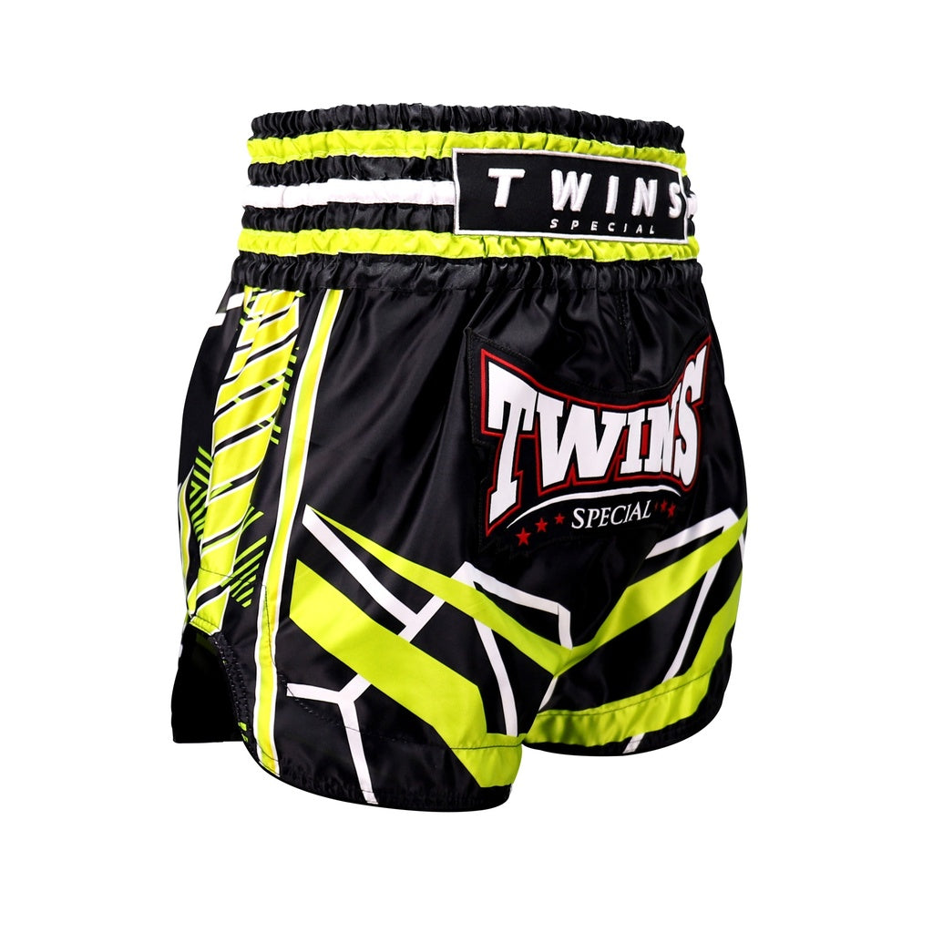 Twins Kickboksshort TTBL Racing Zwart/Groen – Vechtsportgroothandel
